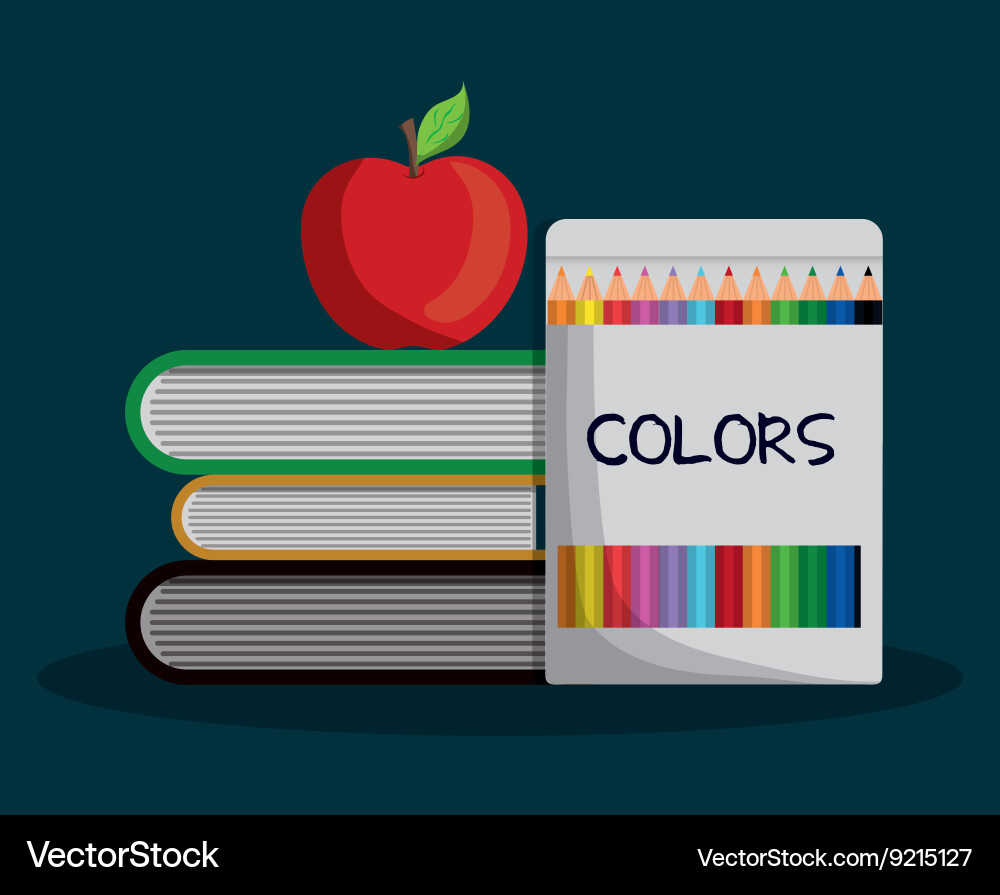 School design education icon colorful Royalty Free Vector