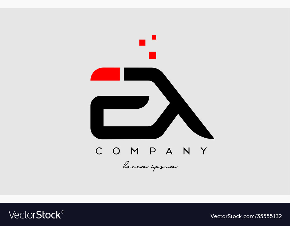 Black red ex e x alphabet letter logo icon Vector Image Black red ex e x alphabet letter logo icon Vector Image