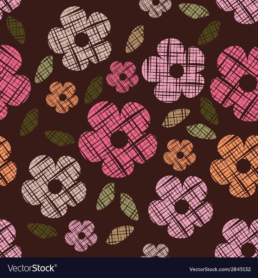 Vintage flower pattern Royalty Free Vector Image