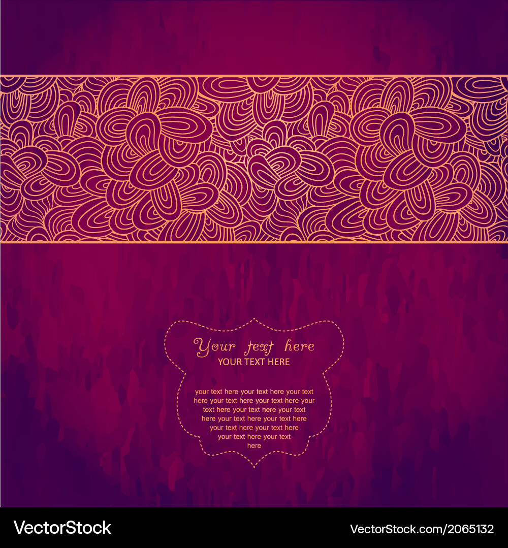 Vintage invitation card on grunge background Vector Image