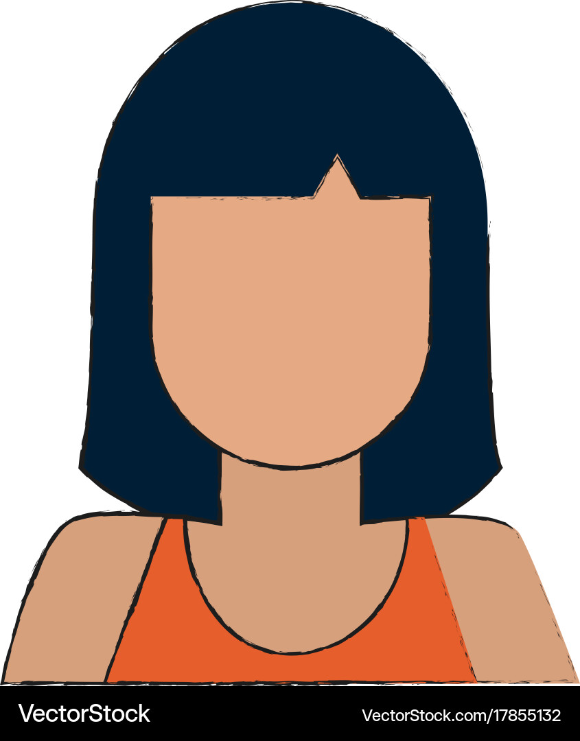 Woman faceless cartoon Royalty Free Vector Image