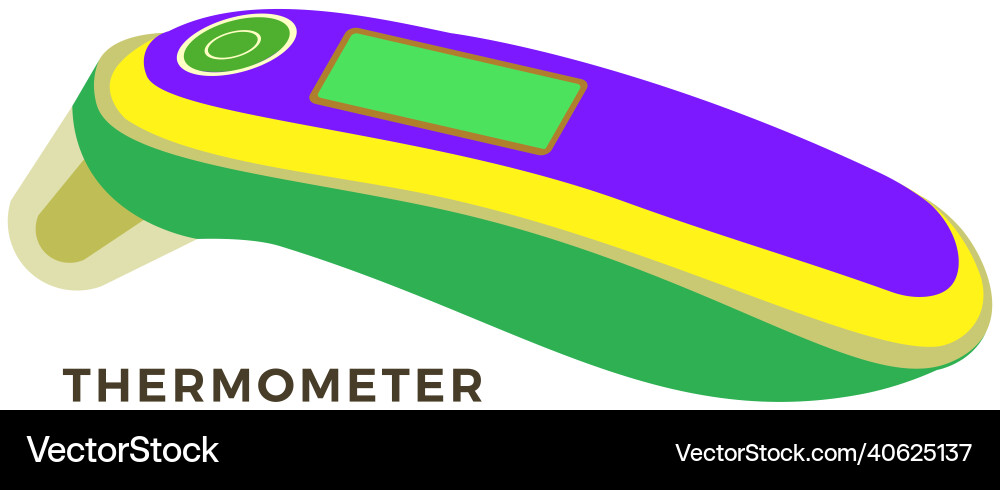 Baby temperature measuring device with screen Vector Image