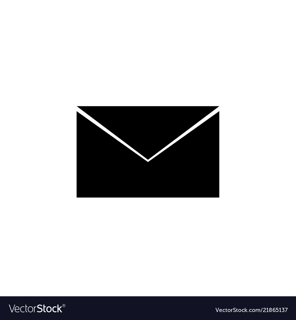 Black envelope icon Royalty Free Vector Image - VectorStock