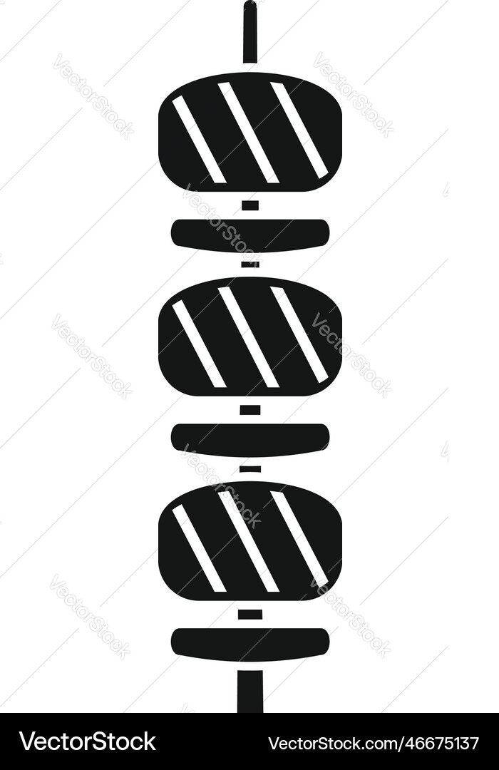 Dinner meat stick icon simple cook meat Royalty Free Vector