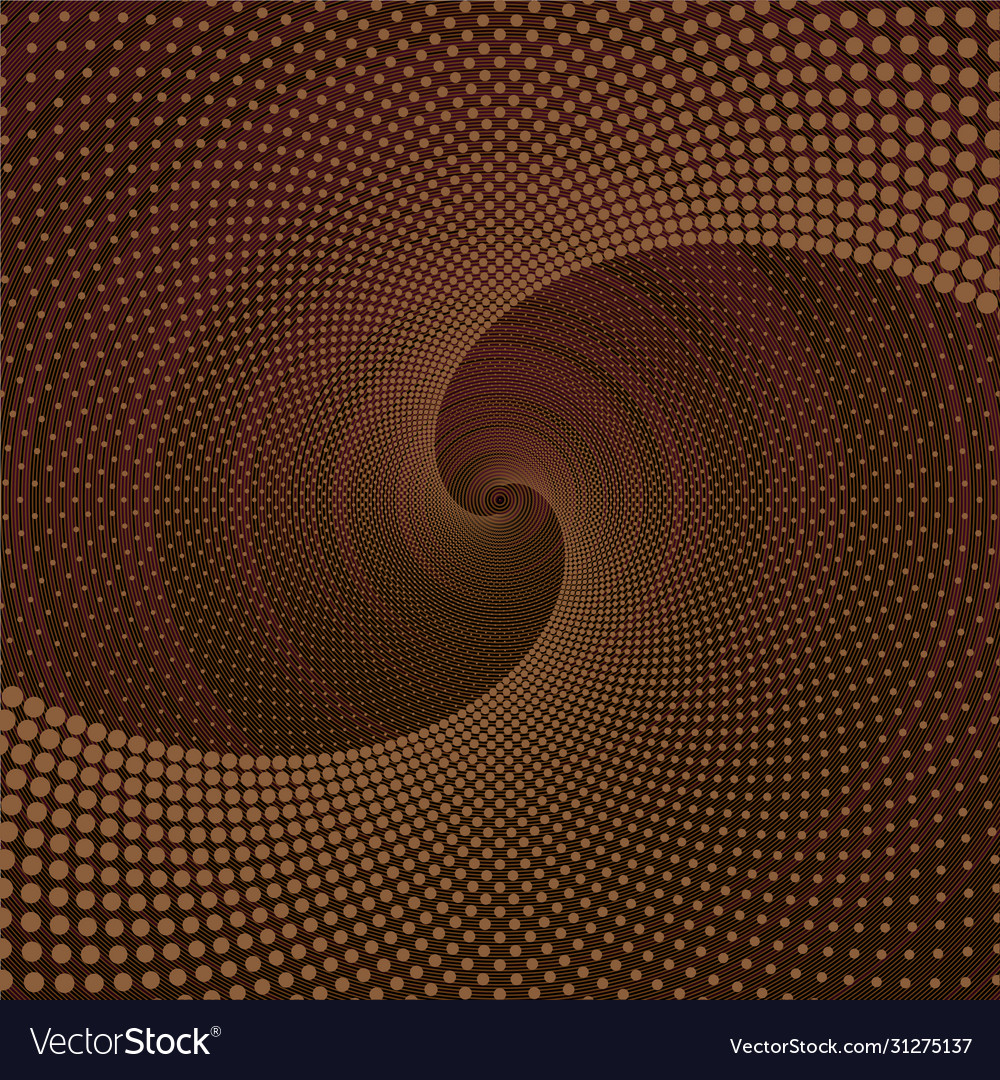 Dotted halftone spiral pattern or texture Vector Image