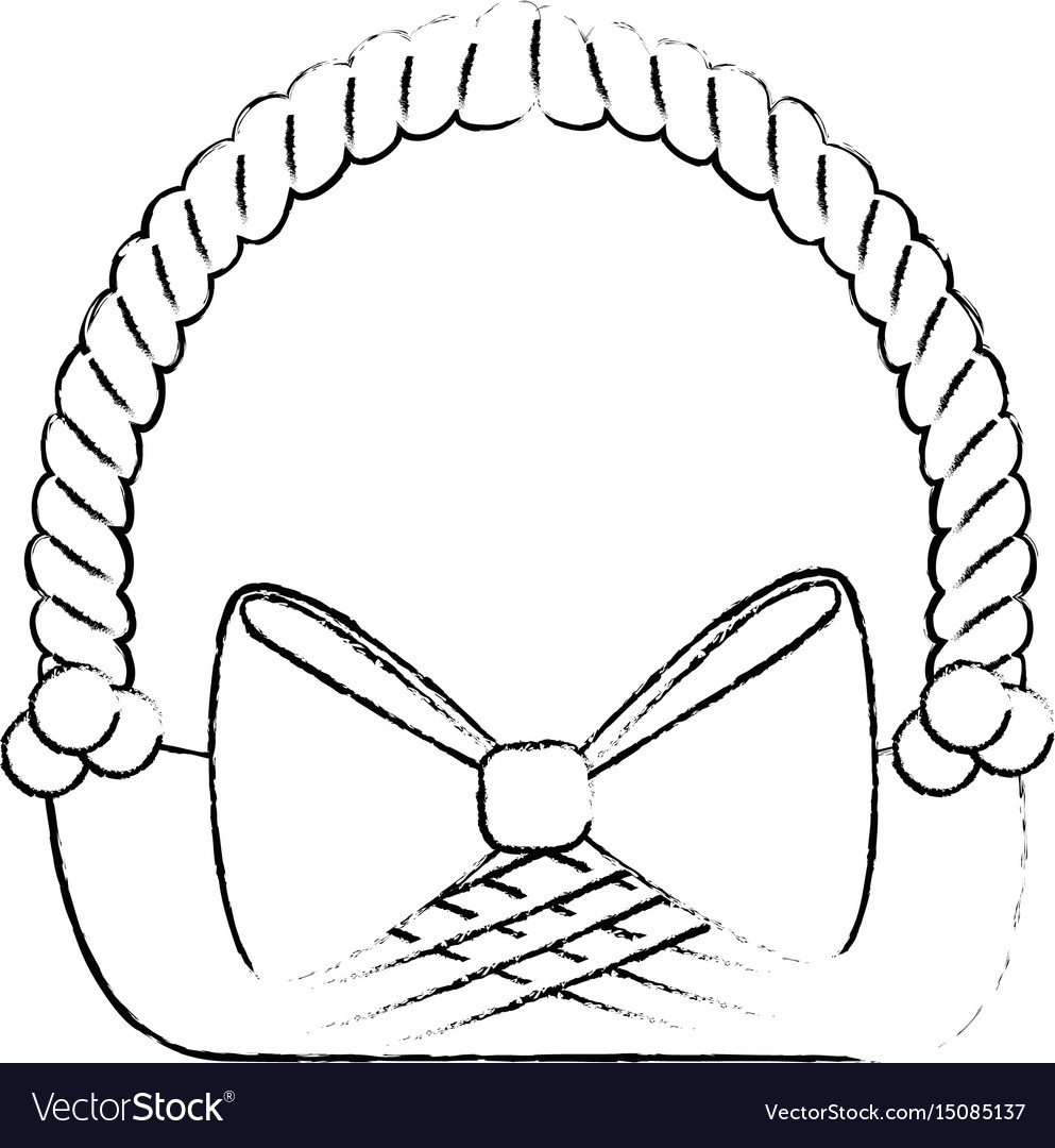 Empty easter basket Royalty Free Vector Image - VectorStock