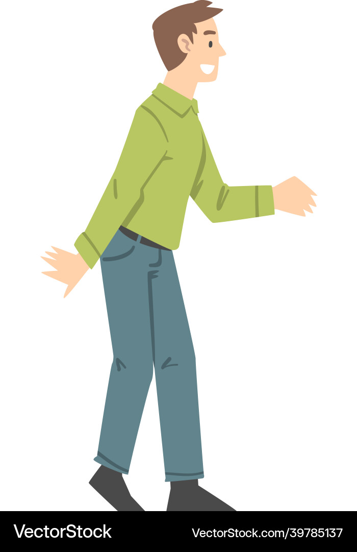 Happy man shaking hand as brief greeting Vector Image