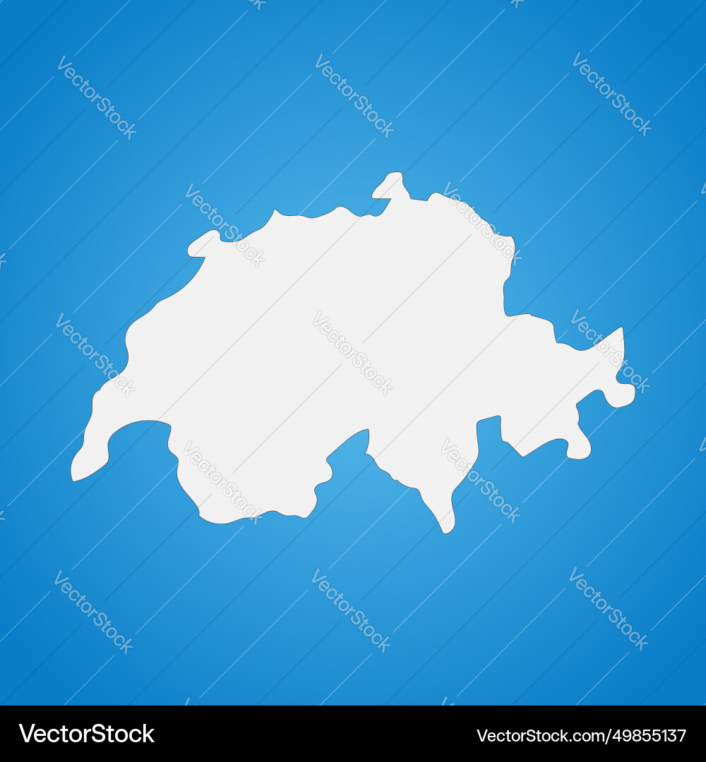 Highly detailed switzerland with borders Vector Image