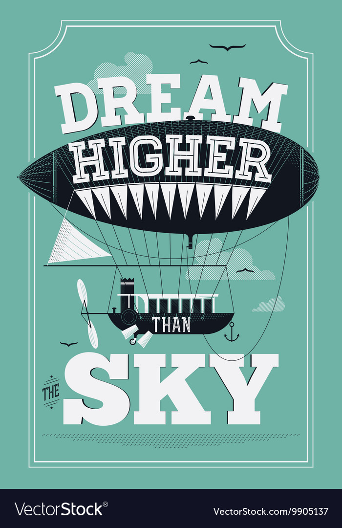 Inspirational Retro Poster Design Royalty Free Vector Image