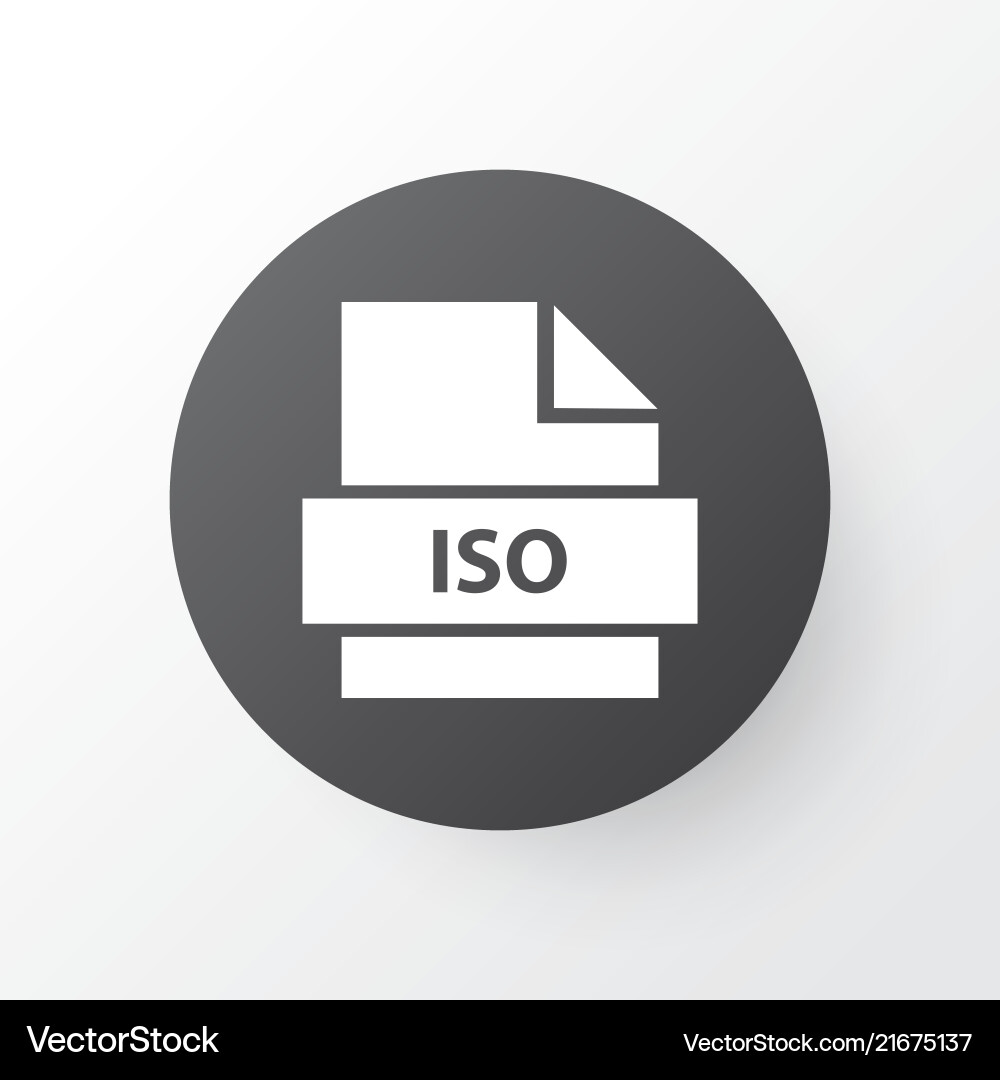 Iso icon symbol premium quality isolated record Vector Image