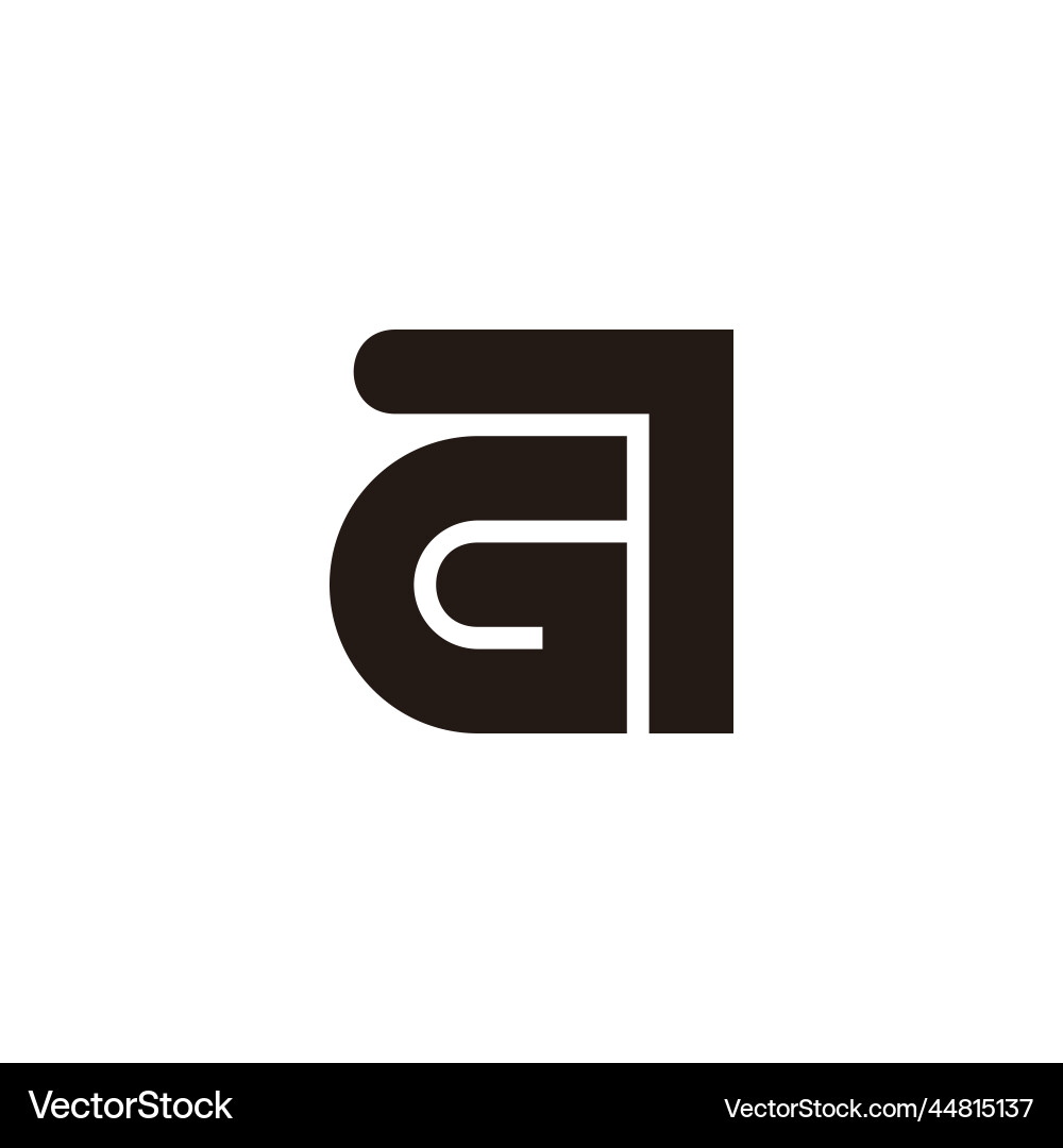 Letter ga simple geometric arrow logo Royalty Free Vector