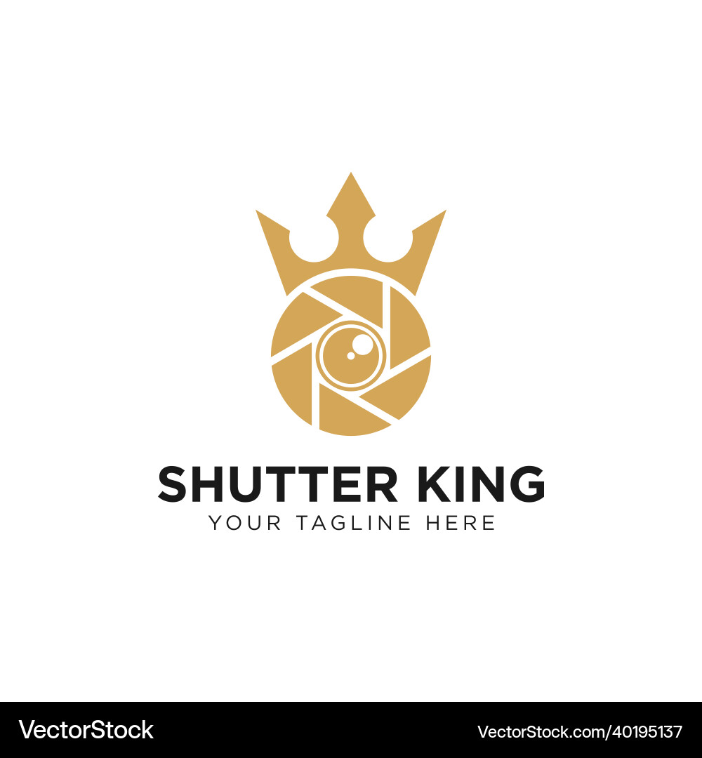 Royal king crown queen shutter lens aperture Vector Image