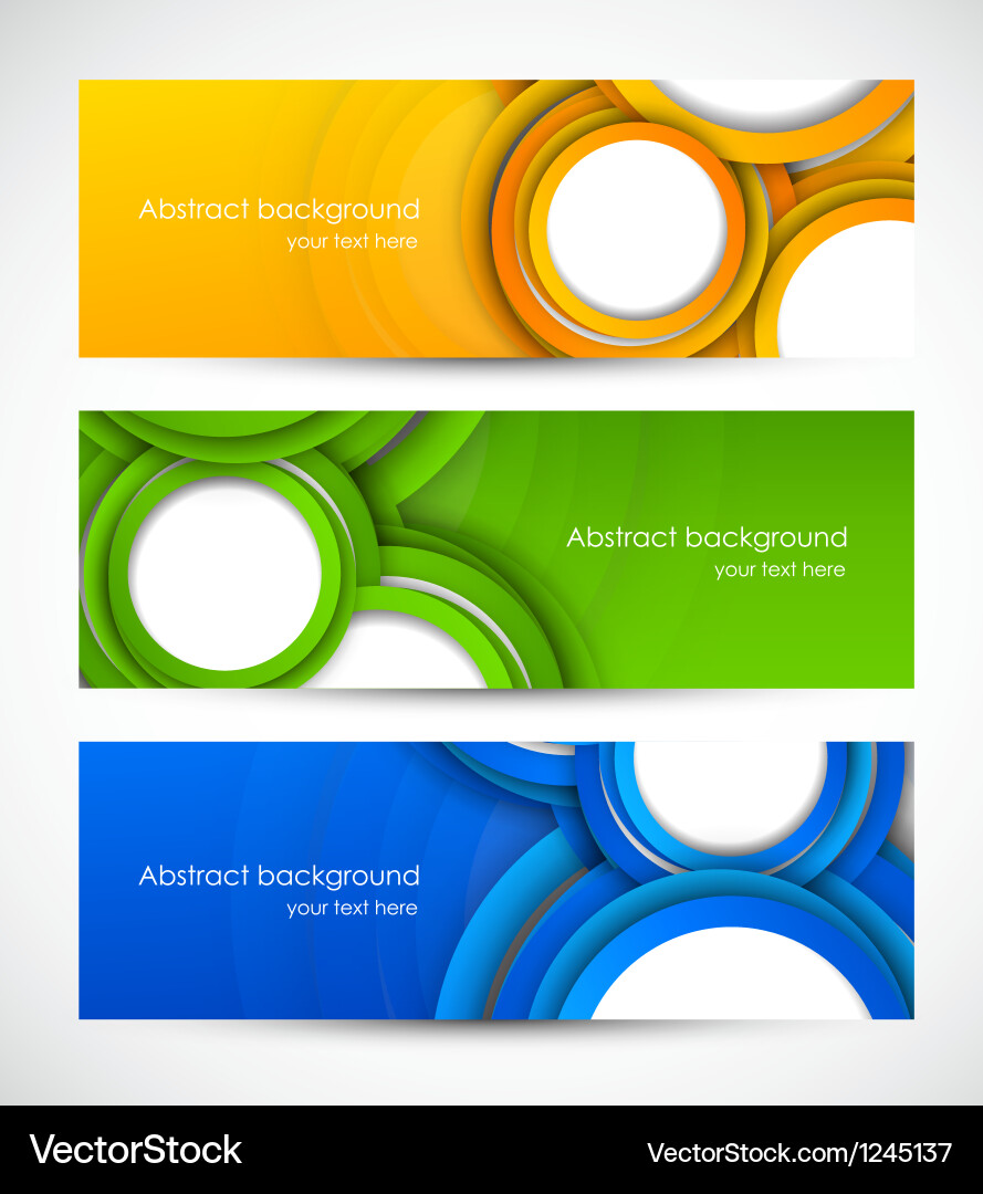 Set of banners with circles Royalty Free Vector Image