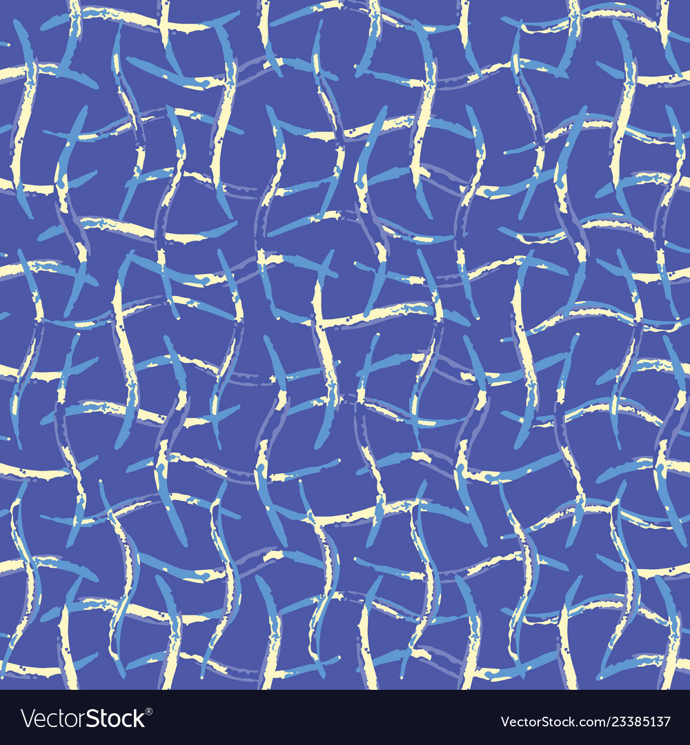 Summer blue net pattern seamless pattern Vector Image