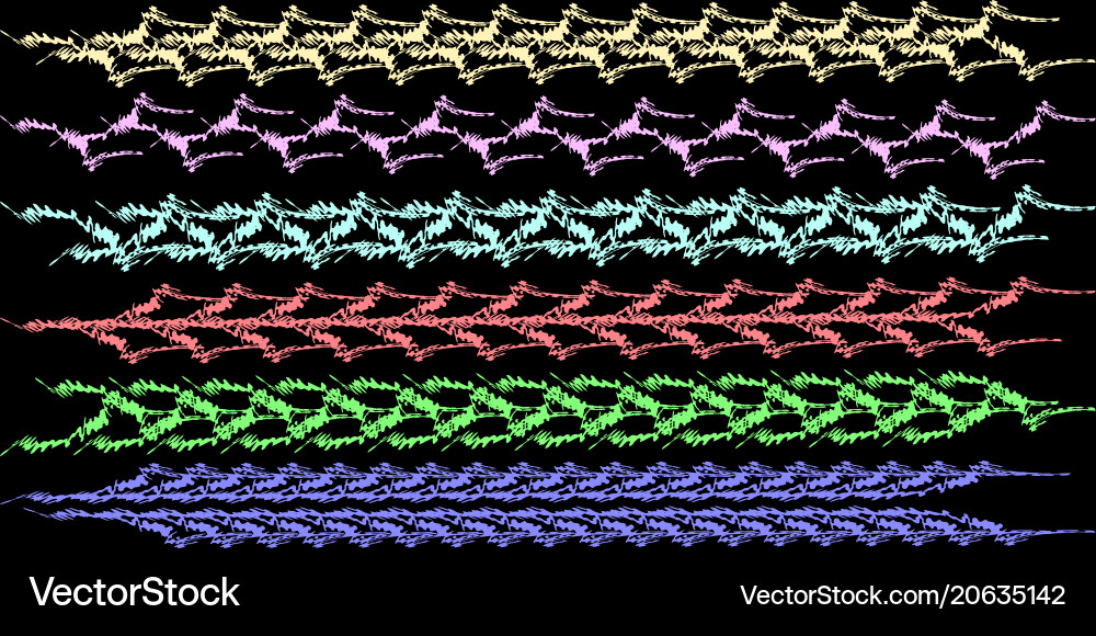 A set of textures brushes made from dull Vector Image