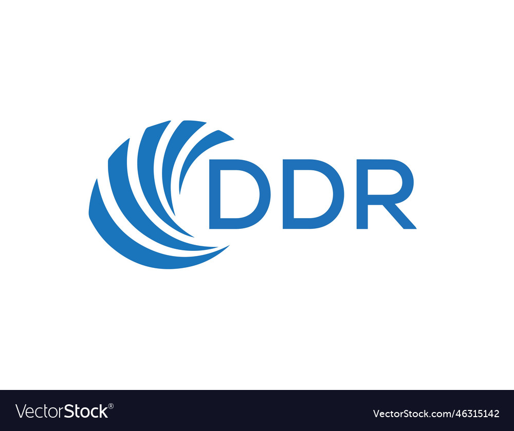 Ddr Letter Logo Design On White Background Vector Image 