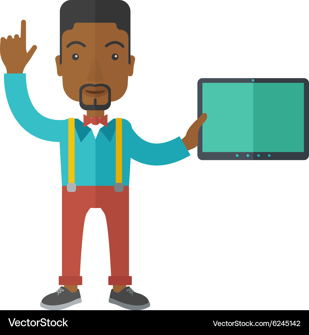 Doctor with tablet Royalty Free Vector Image - VectorStock