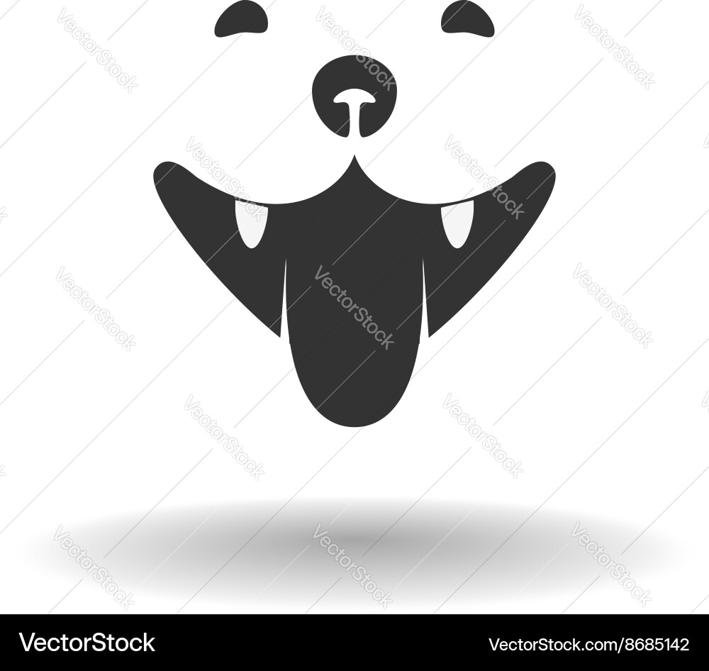 Dog icon with shadow Royalty Free Vector Image