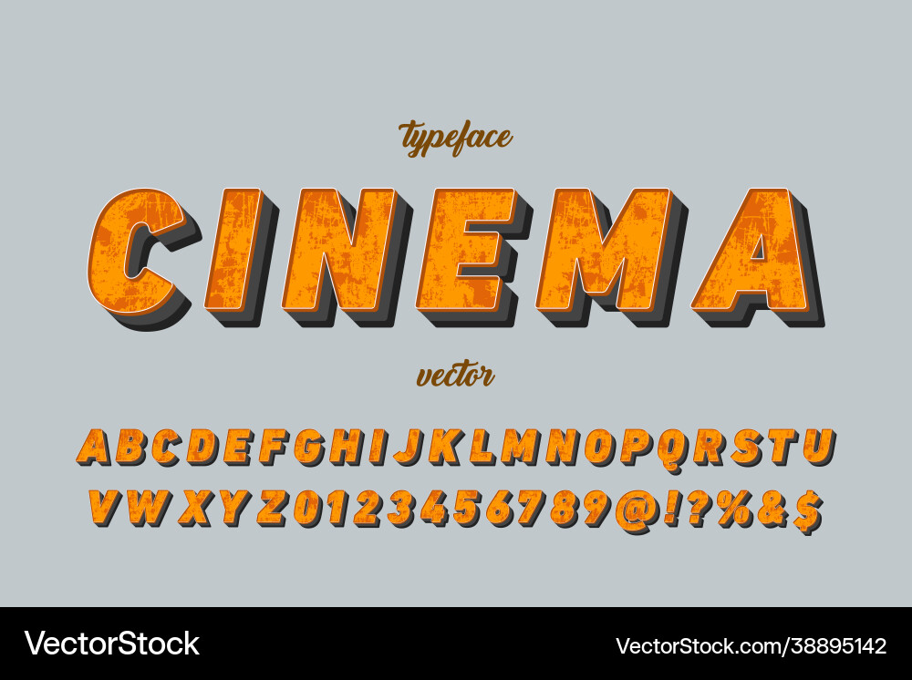Font alphabet classic lettering retro typeface Vector Image