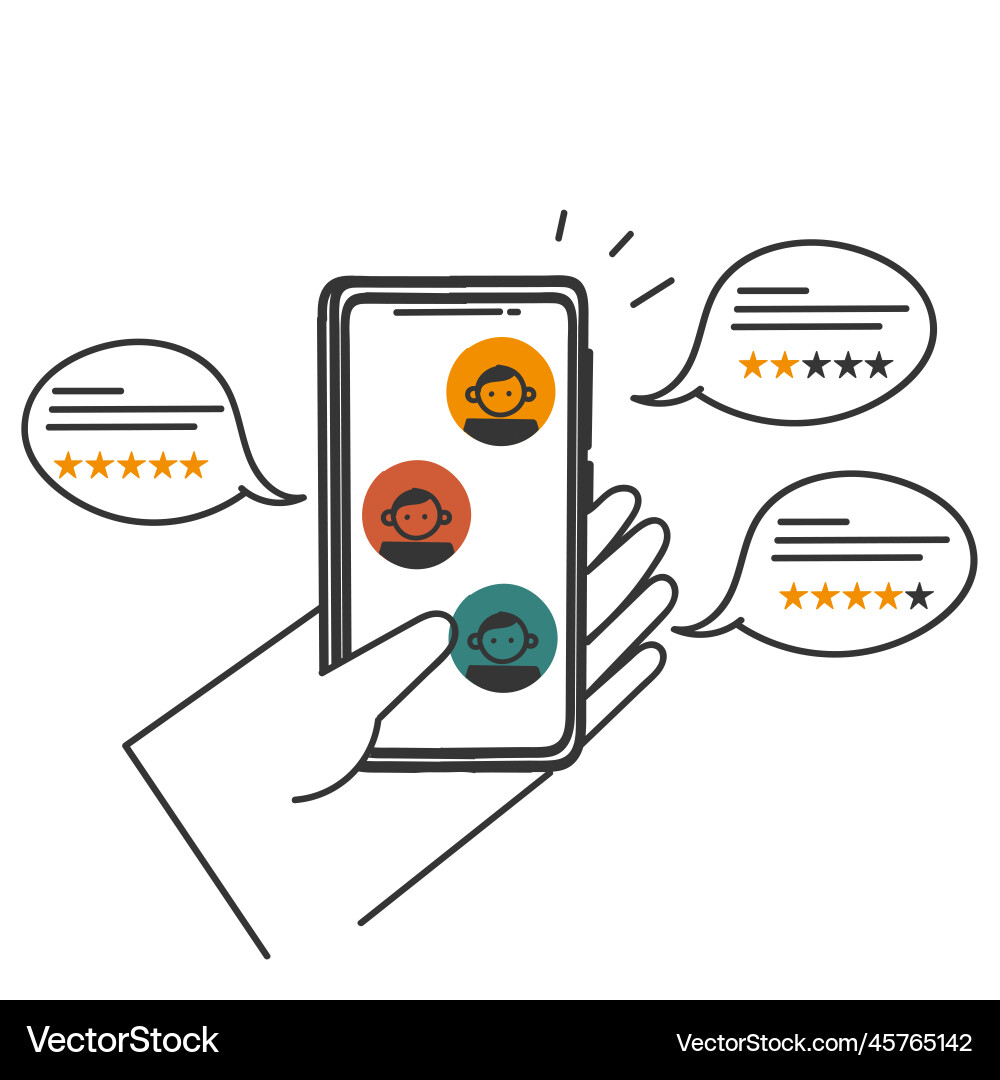 Hand drawn doodle people characters giving Vector Image