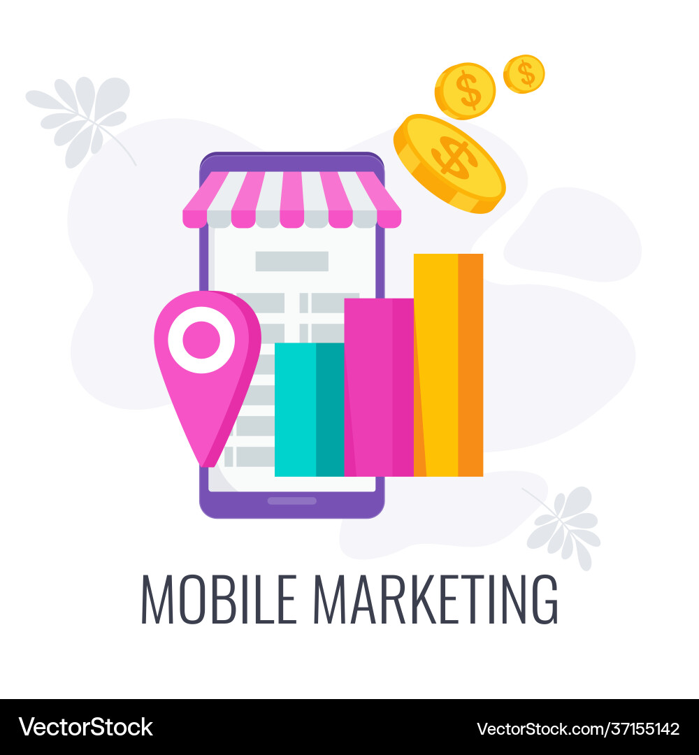 Mobile app color infographics icon phone Vector Image