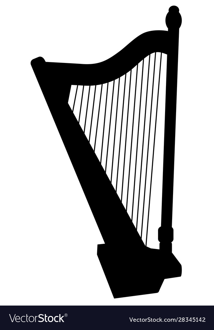 Musical instrument harp Royalty Free Vector Image