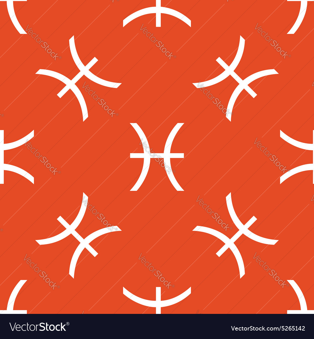 Orange pisces pattern Royalty Free Vector Image