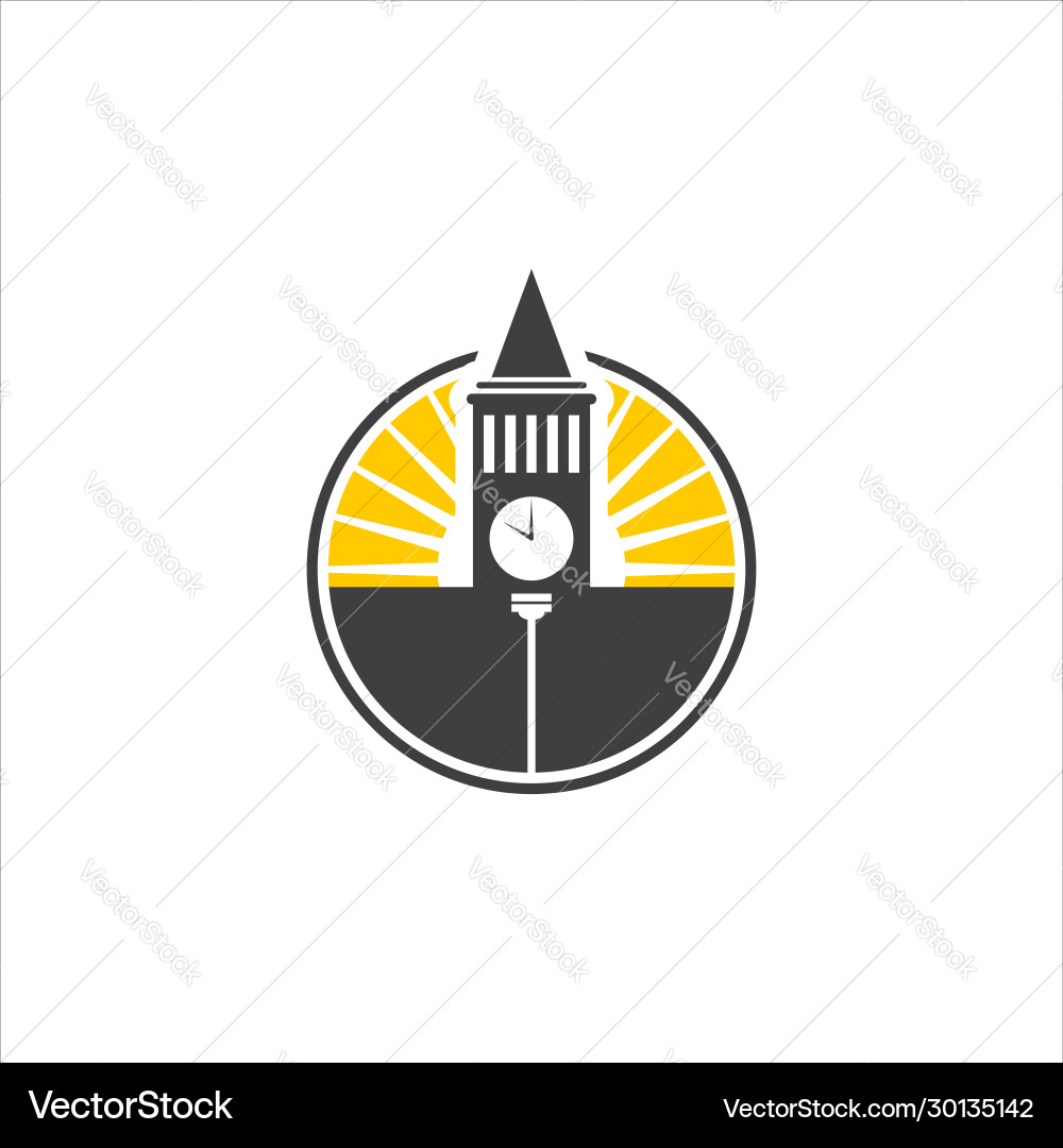 Round bright yellow capital building Royalty Free Vector