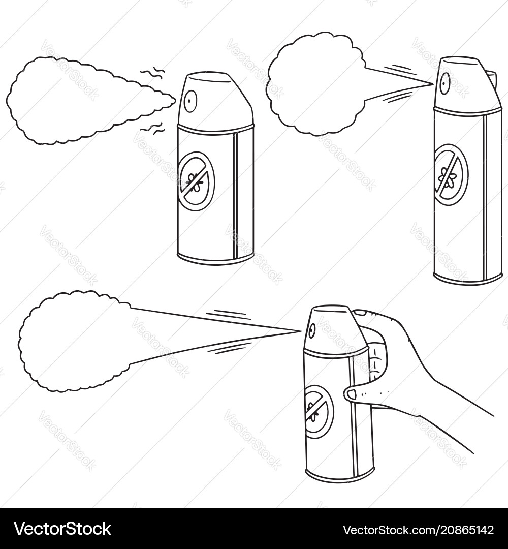 Set of pest killer spray Royalty Free Vector Image