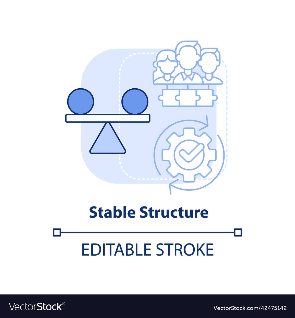 Stable structure light blue concept icon Vector Image