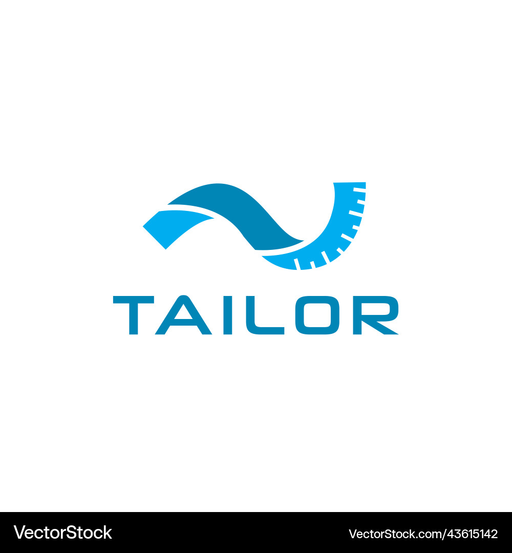 Tailor ruler icon logo design Royalty Free Vector Image