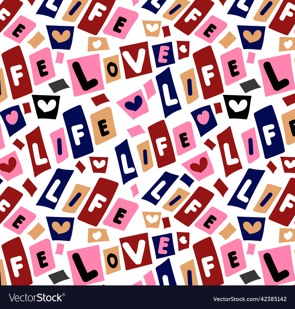 Word pattern Royalty Free Vector Image - VectorStock