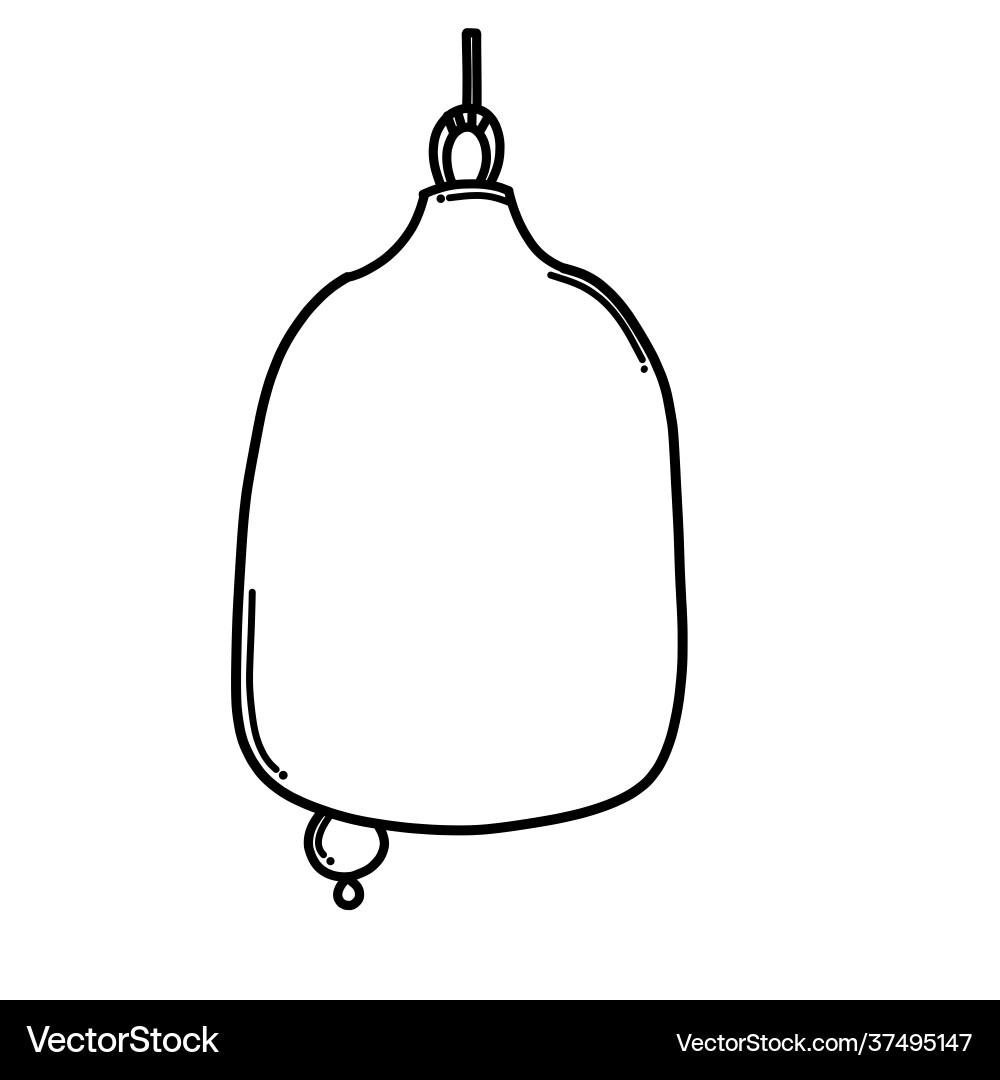 Bell doodle icon drawing sketch hand drawn Vector Image