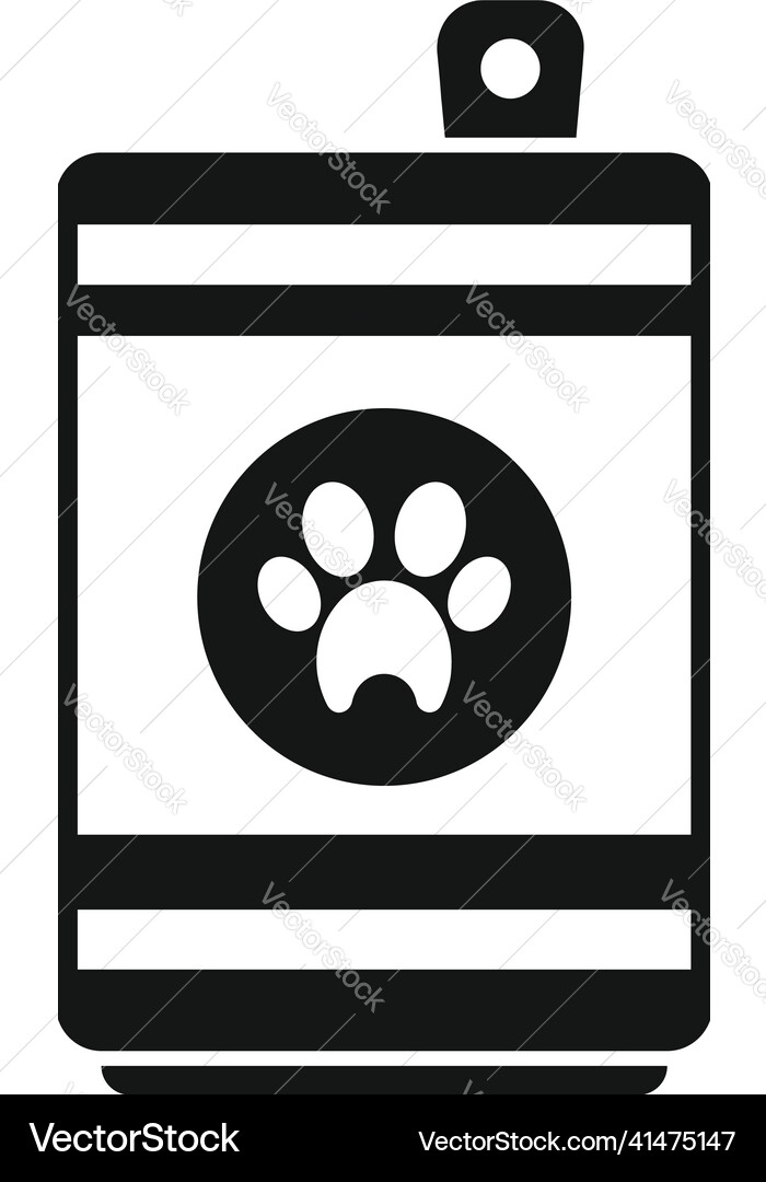 Container dog food can icon simple pet Royalty Free Vector