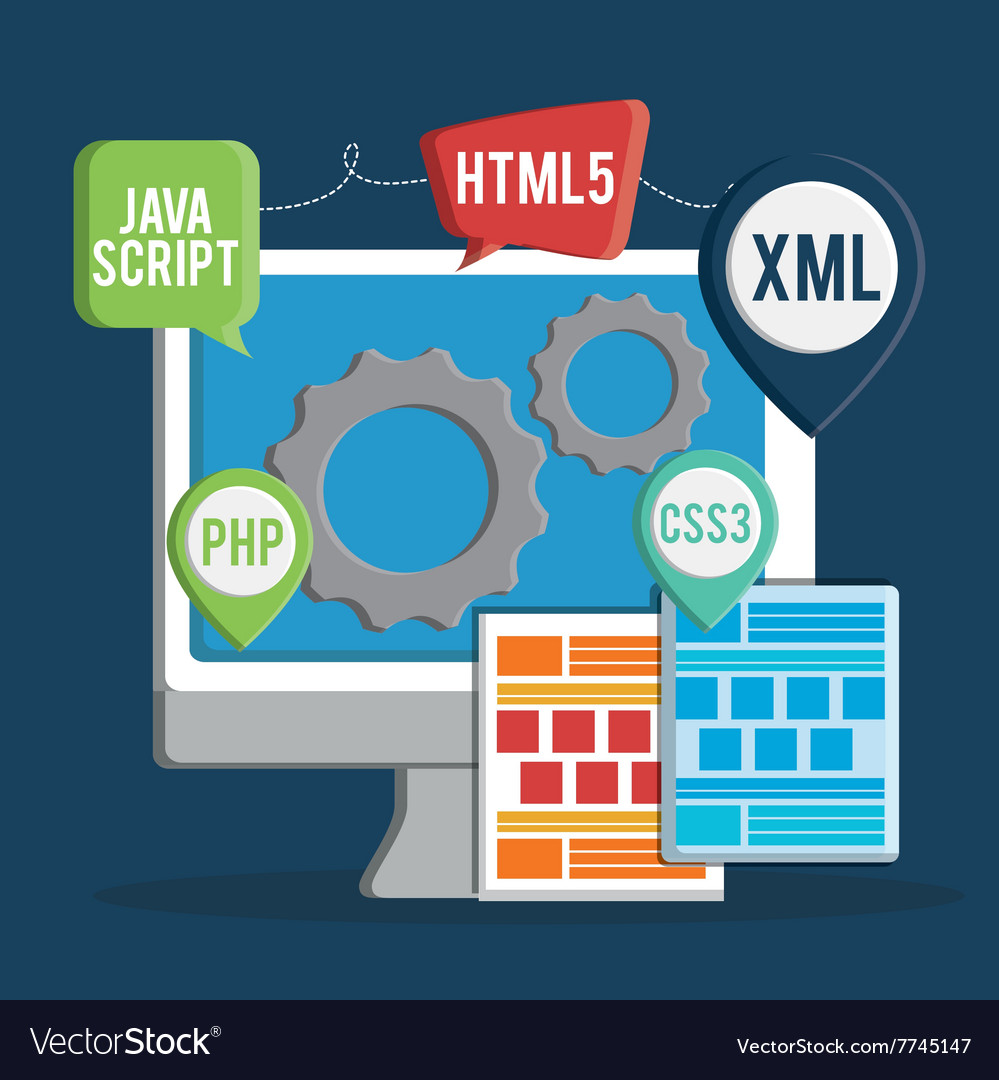 Developer icon design Royalty Free Vector Image