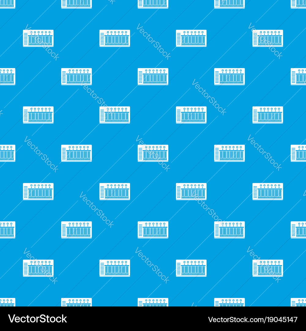 Electronic synth pattern seamless blue Royalty Free Vector