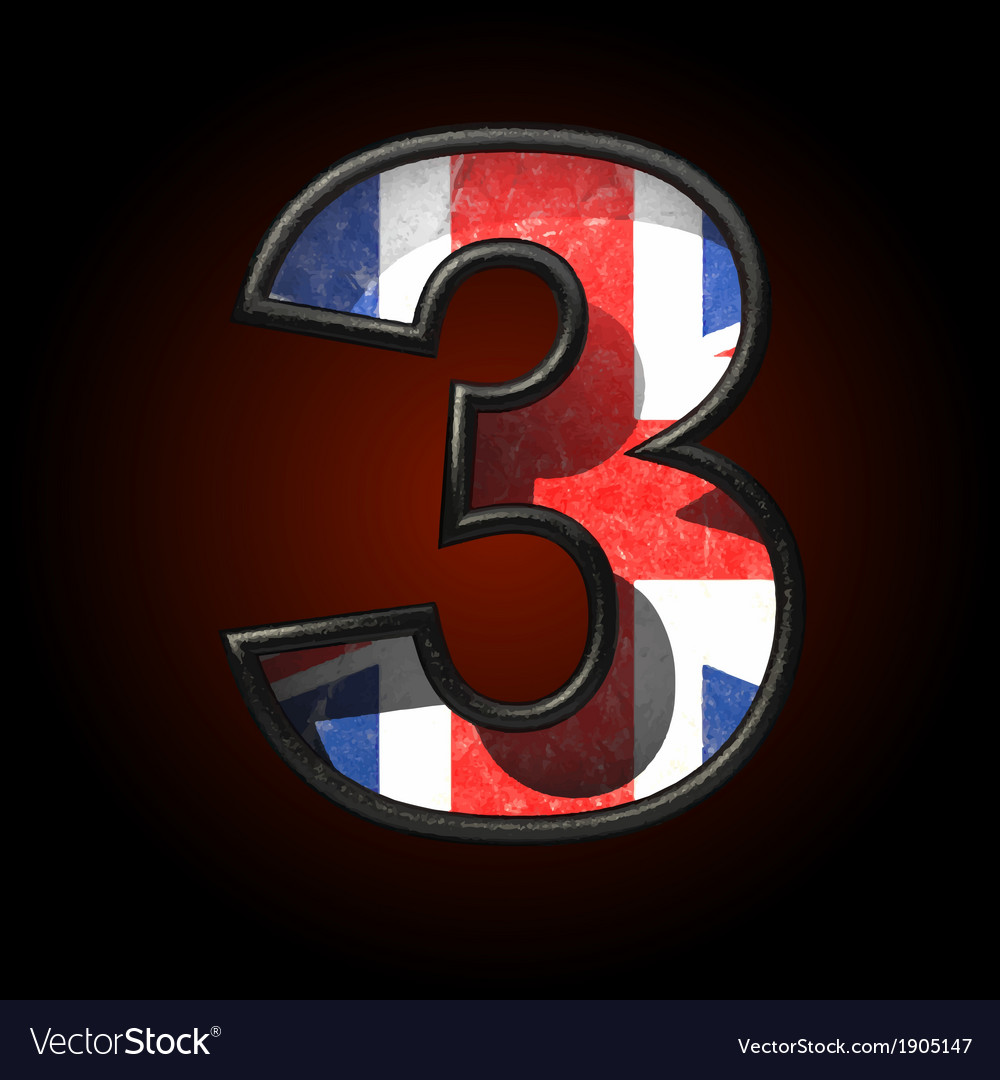 Great britain cutted figure 3 Royalty Free Vector Image