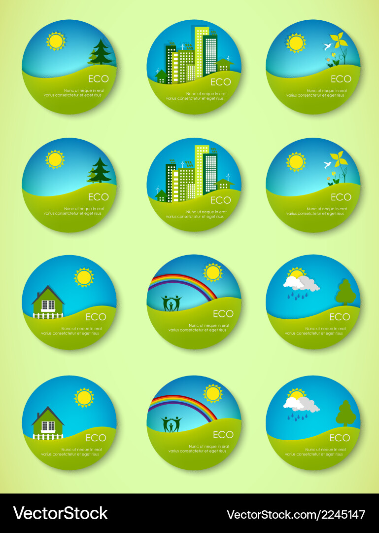 Icon of pure nature Royalty Free Vector Image - VectorStock