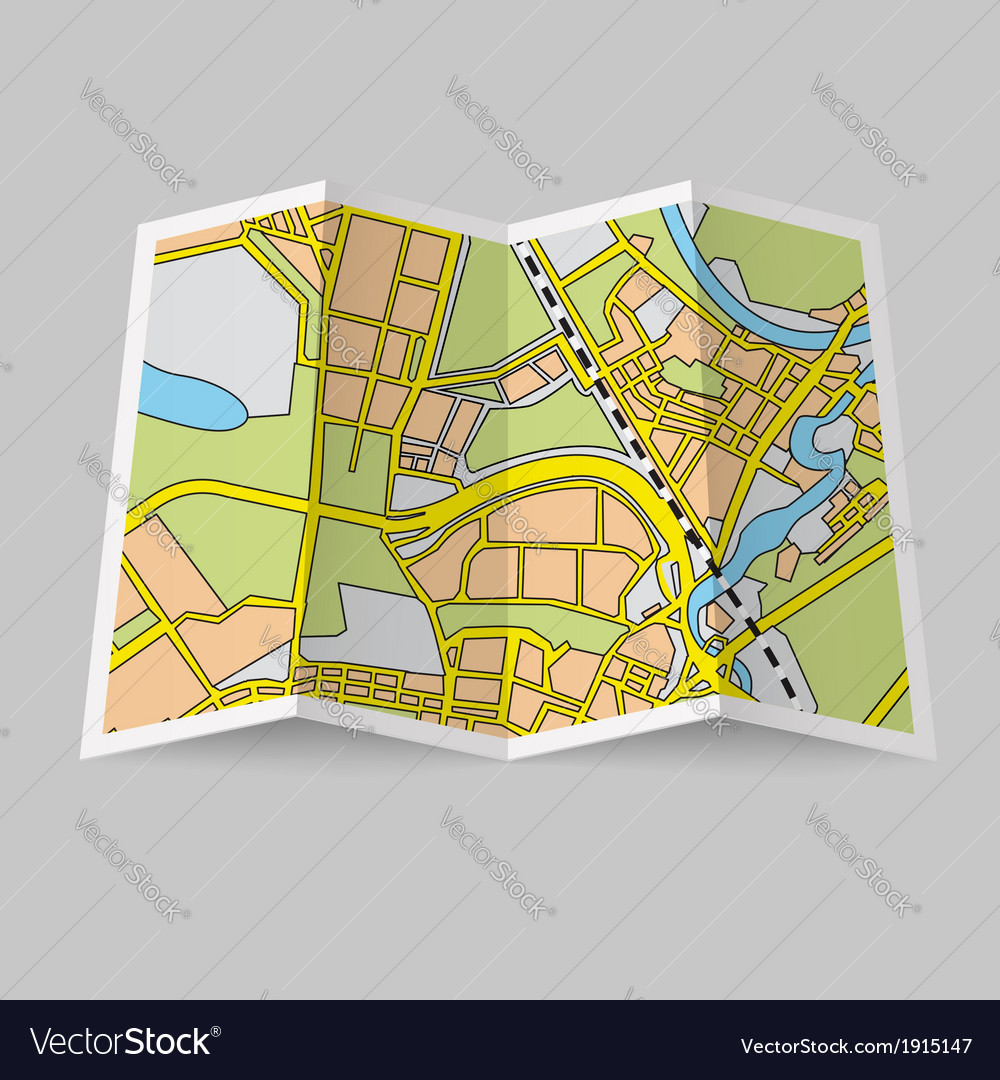 Map booklet Royalty Free Vector Image - VectorStock