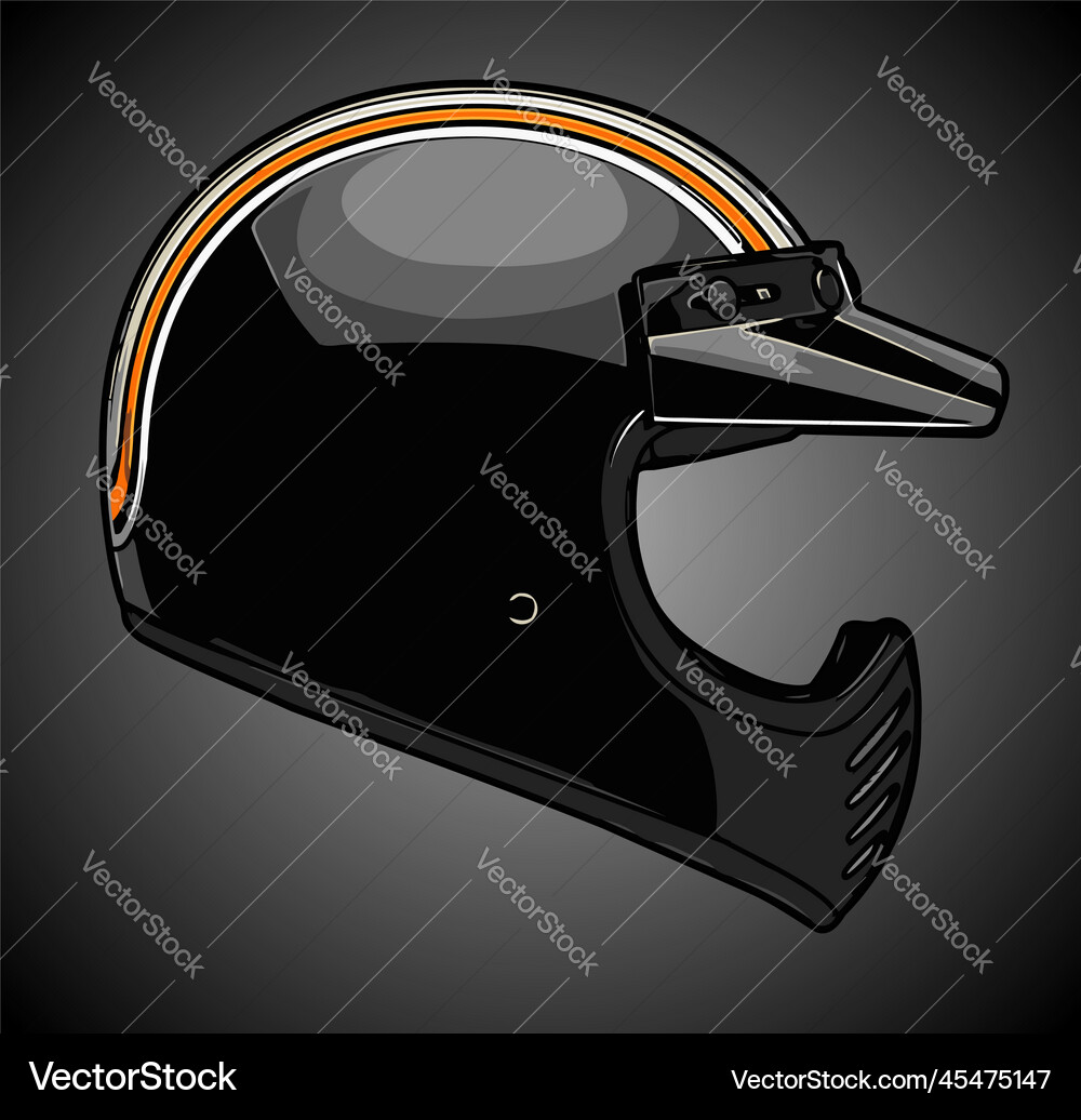 Motorbike helmet template for design needs Vector Image