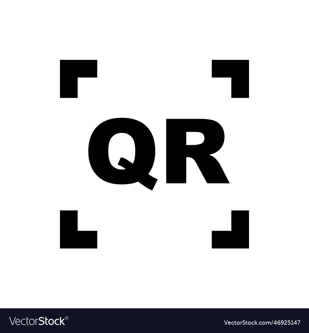Qr code scan icon or code reading Royalty Free Vector Image