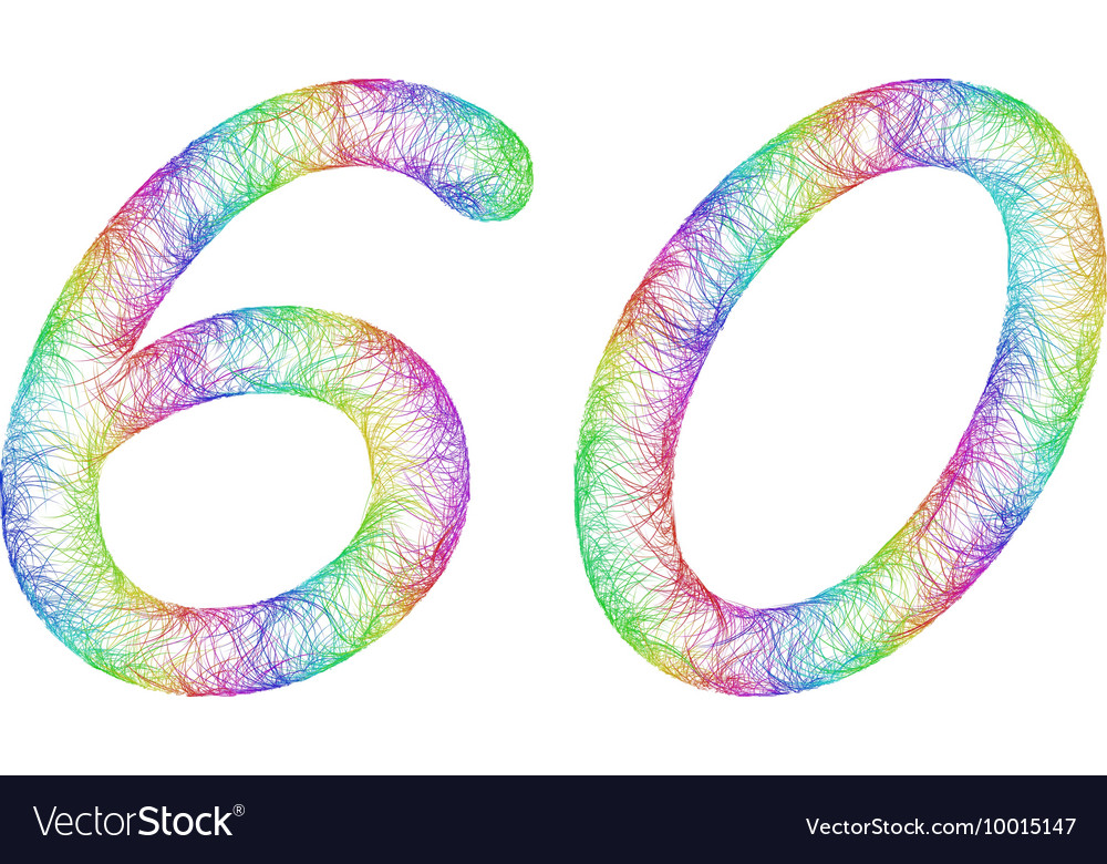 Rainbow Sketch Font Design Royalty Free Vector Image