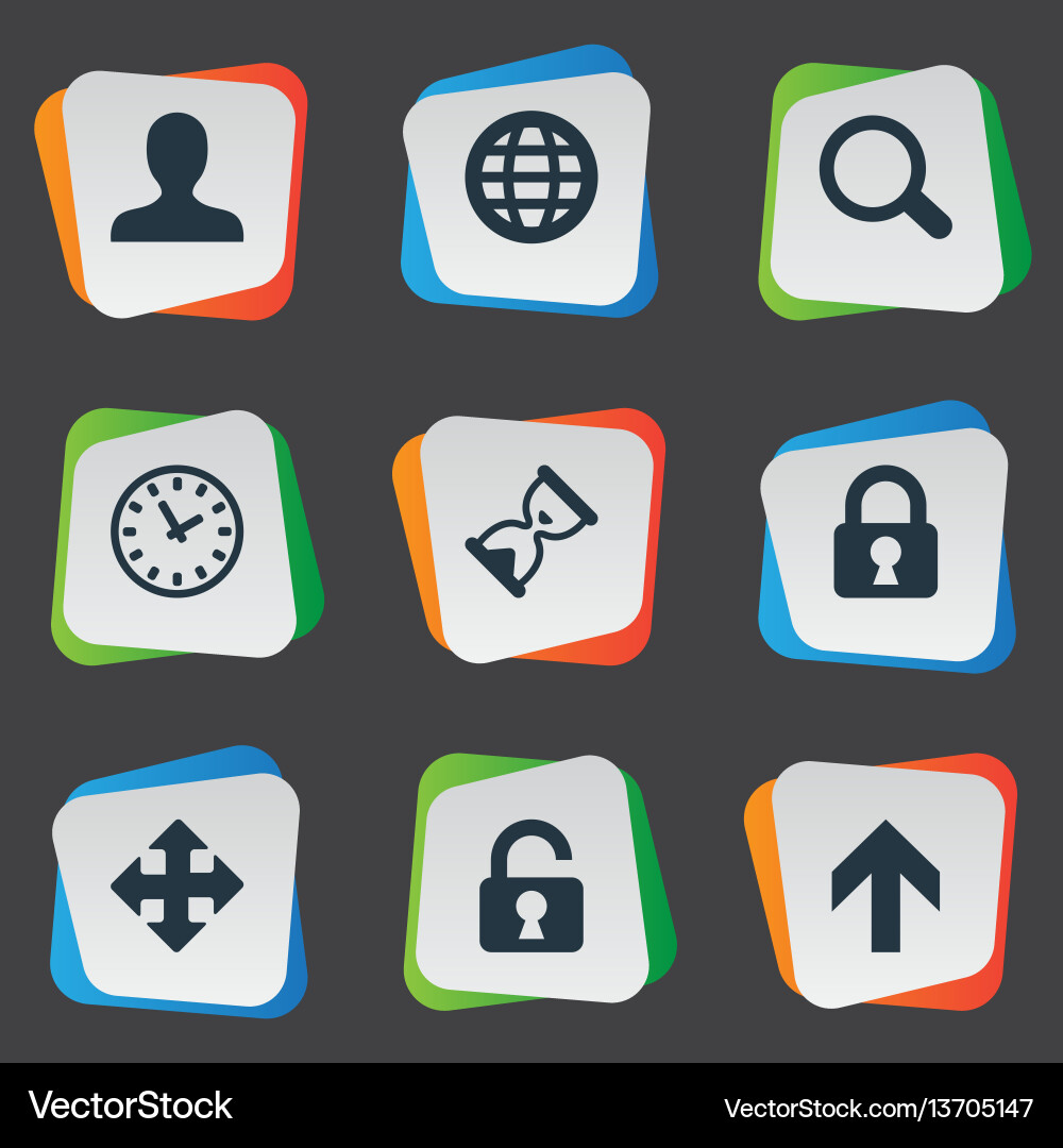 Set of simple practice icons Royalty Free Vector Image