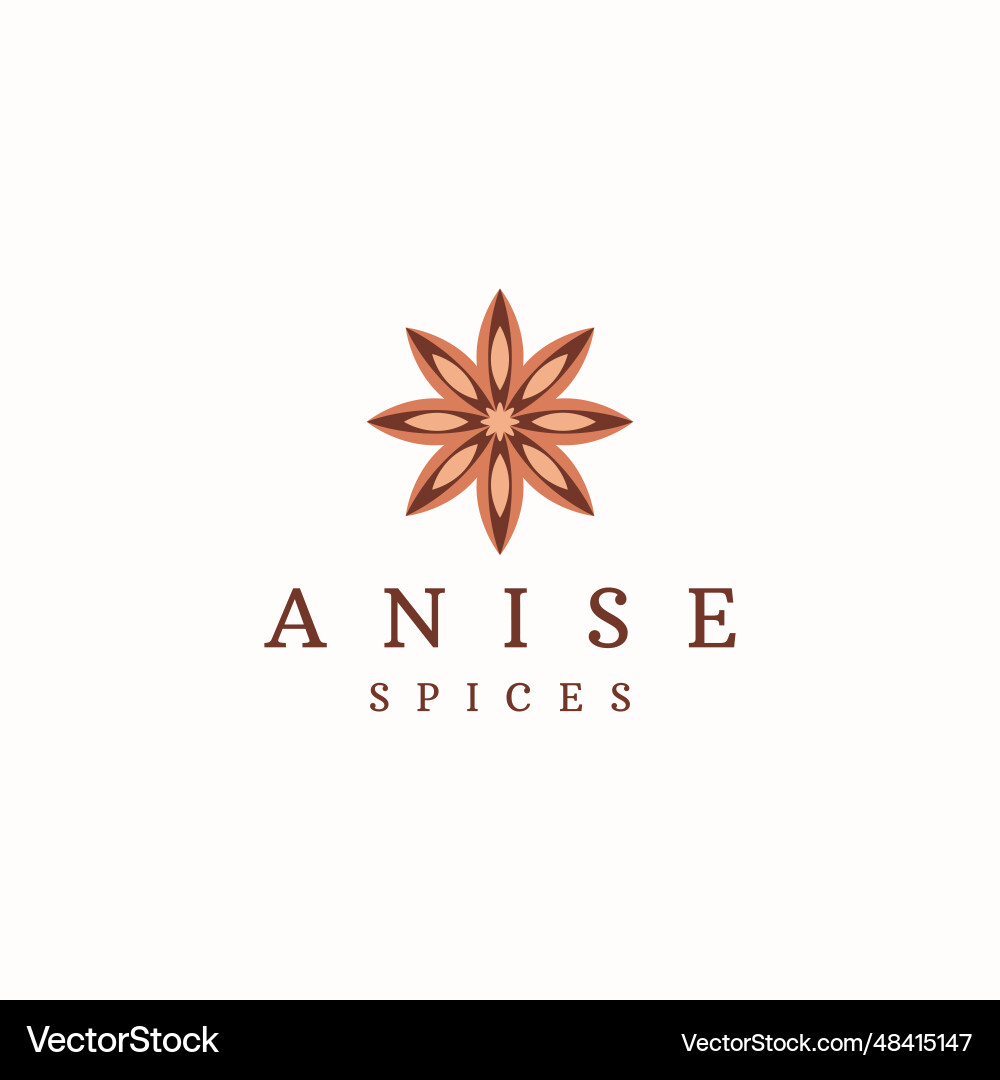 Star anise logo Royalty Free Vector Image - VectorStock