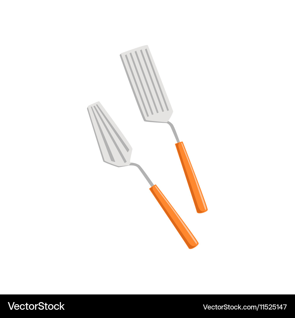Two Spatulas Set Of Pizza Preparation Kitchen Vector Image