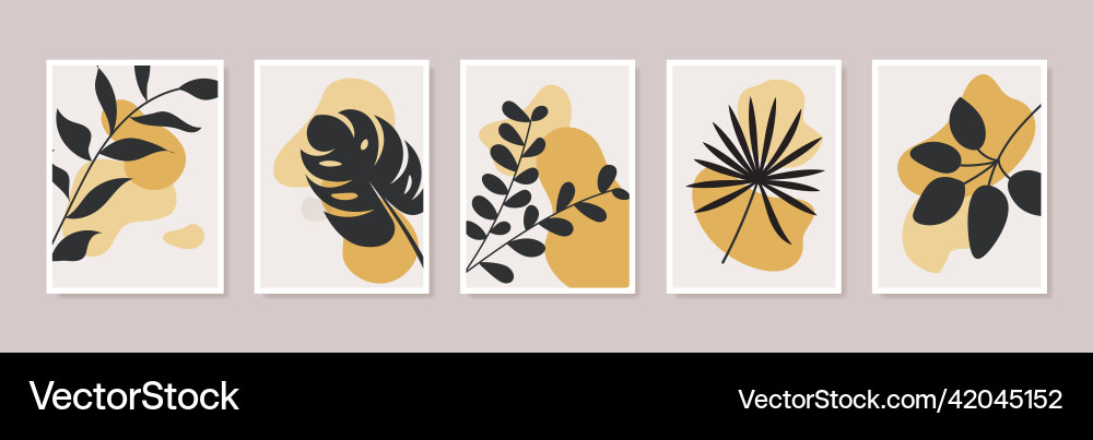 Abstract contemporary flower minimal modern Vector Image