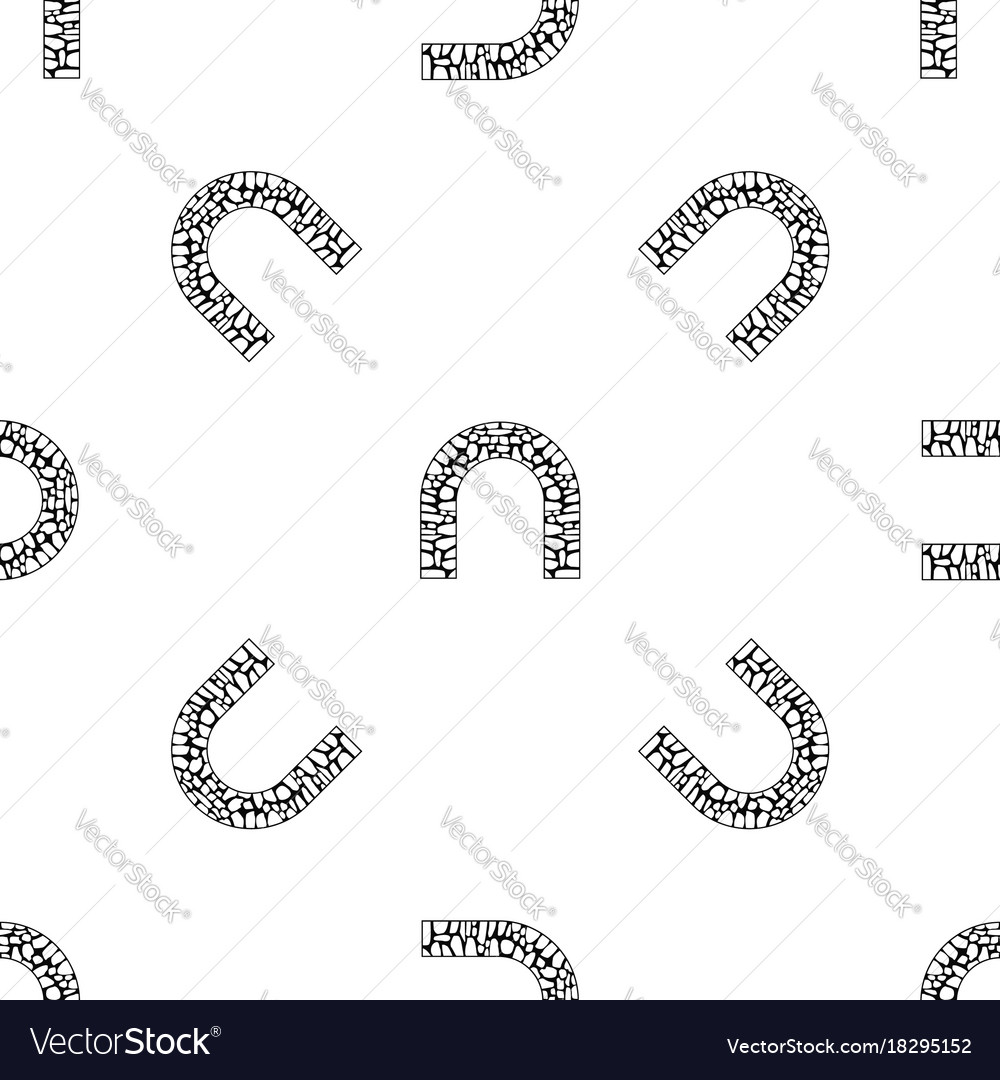 Arch pattern seamless black Royalty Free Vector Image