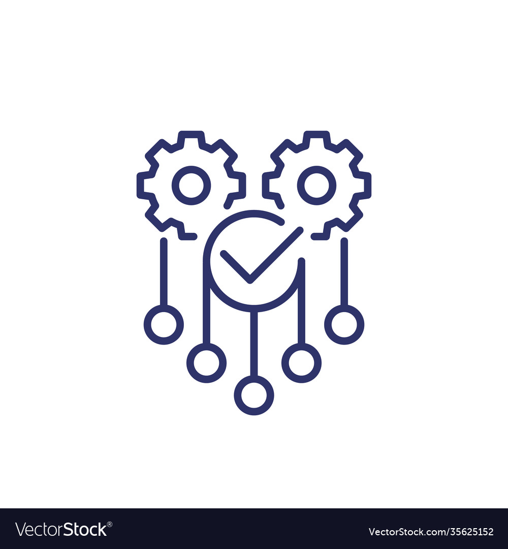 Automation and optimization icon on white line Vector Image