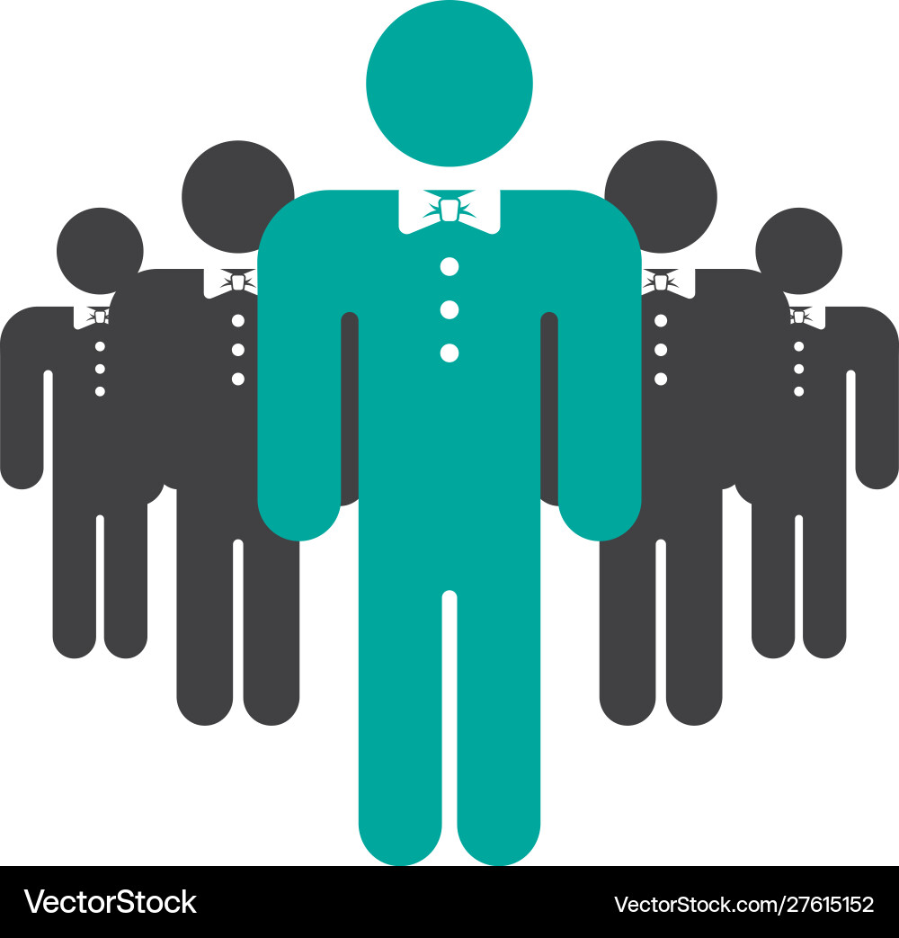 Business team leader icon design template isolated