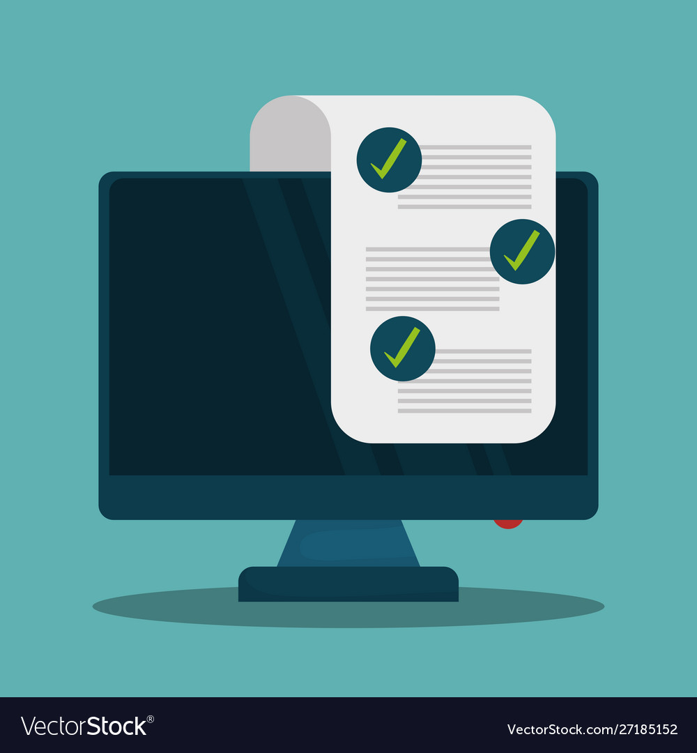 Checklist document with supply Royalty Free Vector Image